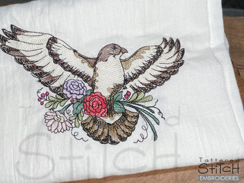 Bird of the Month - September Hawk - Embroidery Designs