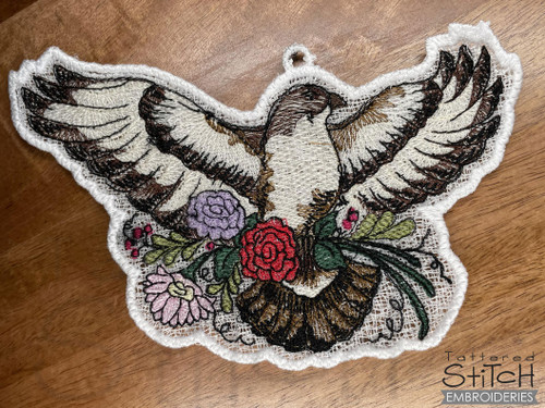 Bird of the Month - September Hawk FSL- Embroidery Designs