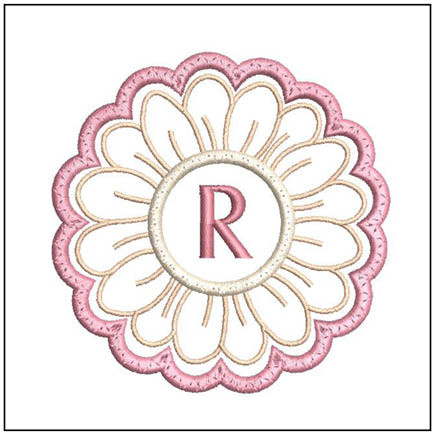 Daisy ABCs Coaster - R - Embroidery Designs & Patterns - Tattered ...
