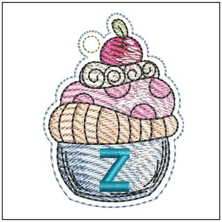 Cupcake Charm ABCs - Z - Embroidery Designs & Patterns - Tattered ...