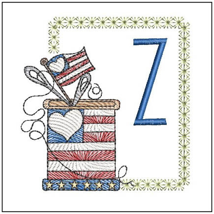 Patriotic Thread Spool ABCs - Z- Embroidery Designs & Patterns ...
