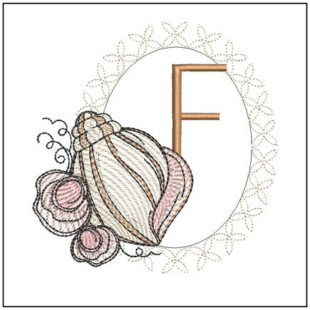 Conch Shell ABCs - F - Embroidery Designs & Patterns - Tattered Stitch ...
