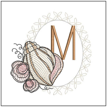 Conch Shell ABCs - M - Embroidery Designs & Patterns - Tattered Stitch ...