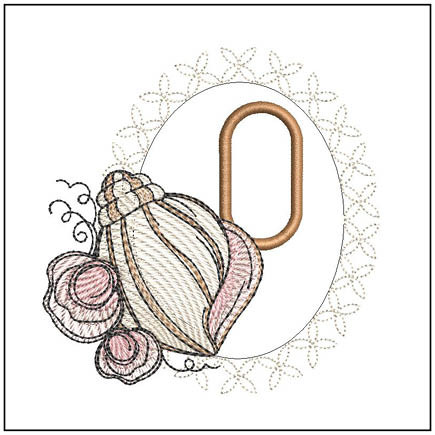 Conch Shell ABCs - O - Embroidery Designs & Patterns - Tattered Stitch ...