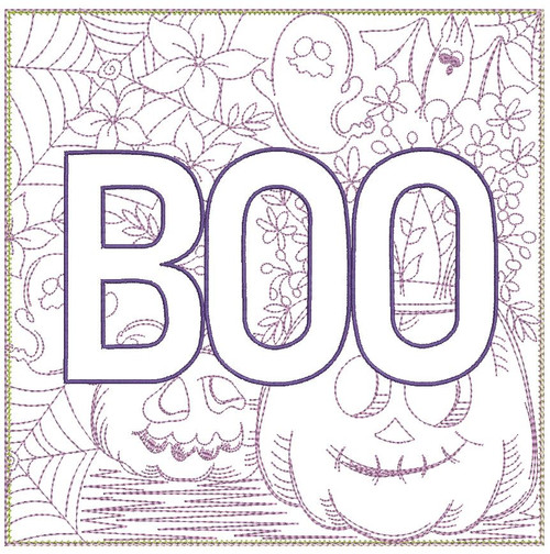 Boo Quilt Block - Embroidery Designs