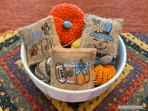 Mini Fall Pillows - Embroidery Designs