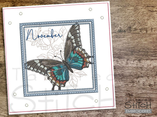 November Butterfly of the Month - Tray- Embroidery Designs & Patterns ...