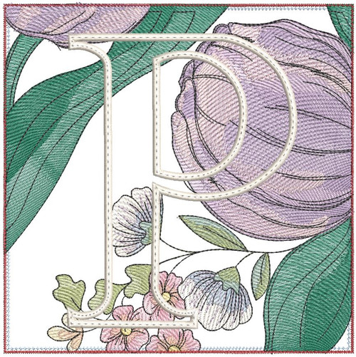 Easter Banner Wall Art - Panel 4 - H- Embroidery Designs & Patterns