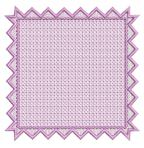 Motif Knockdown Square Frame - Embroidery Designs & Patterns