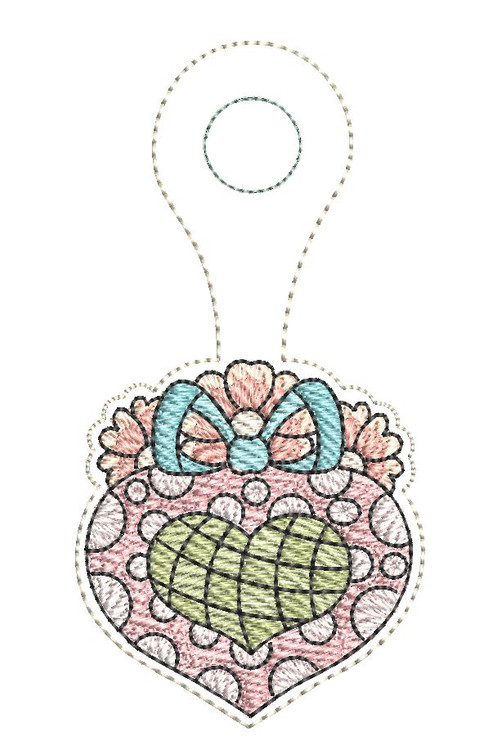 Calico Heart 2 Magnetic Book Mark - Embroidery Designs