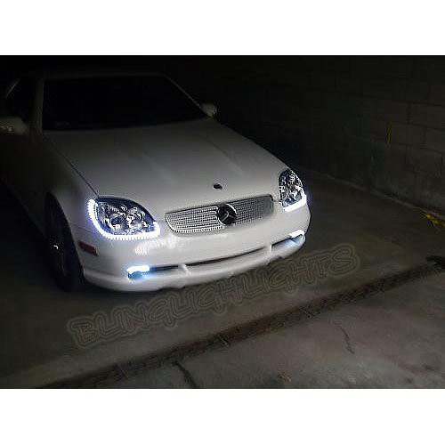 Mercedes SLK R170 LED DRL Head Lights Strips Day Time Running Lamps Kit
