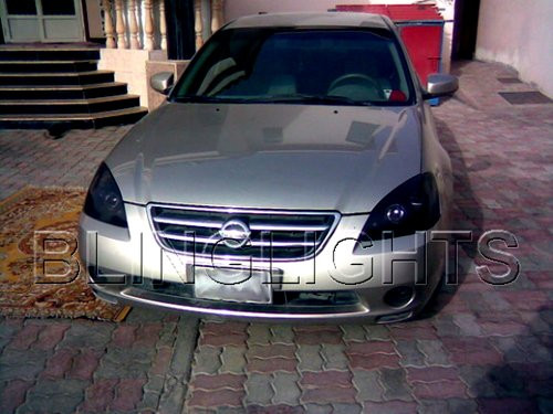 2005 2006 Nissan Altima Murdered Out Headlight Film Overlay Covers Kit