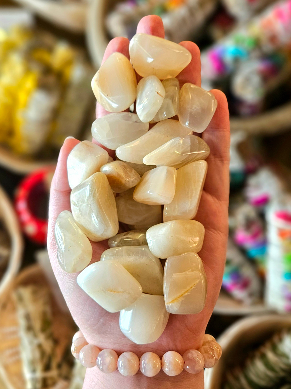 Moonstone Tumbled Stone | Green Earth Stones