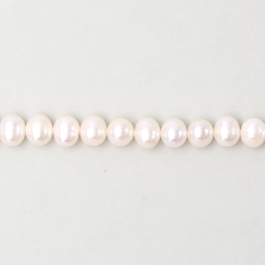 Oval Freshwater Pearls - Natural 8 mm Pearl Beads