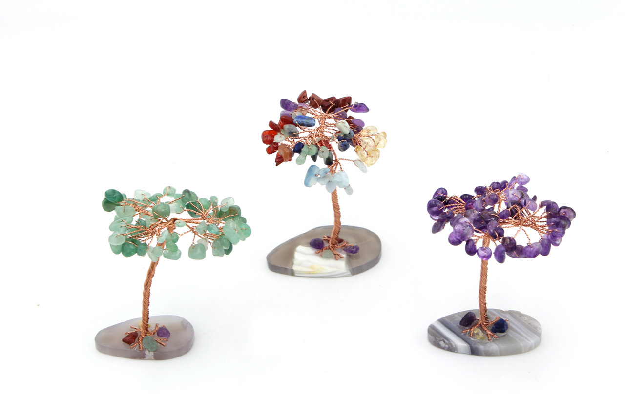 Natural Gemstone Trees