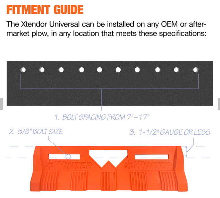 KT-XTENDORUNIV - WINTER EQUIPMENT Xtendor® Universal Plow Guard - (1 ...