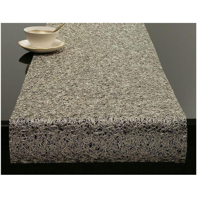 Metallic Lace Table Runner, 13'' x 70'' - Counterpoint