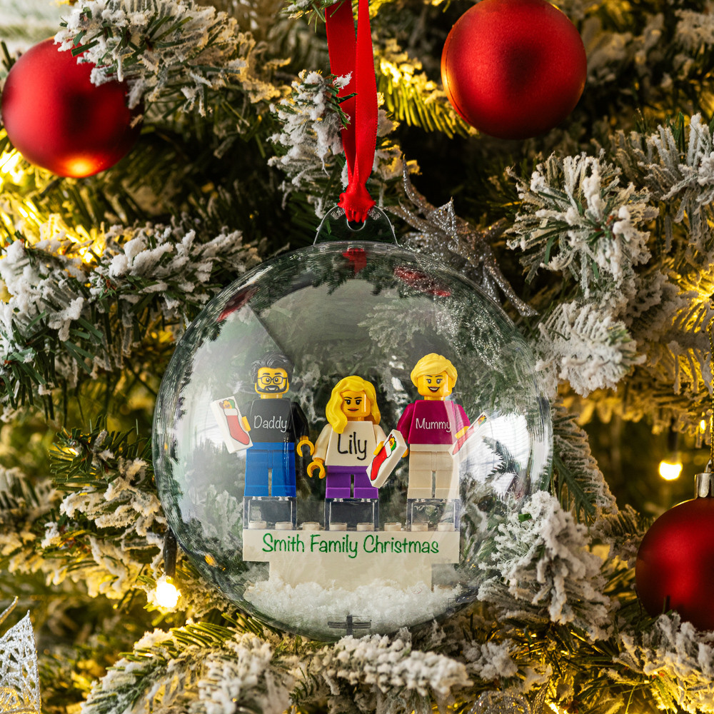 Personalised Lego Christmas Baubles