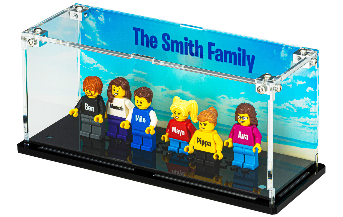 Family Minifigure Display Case - 6 minifigs - FabBricks
