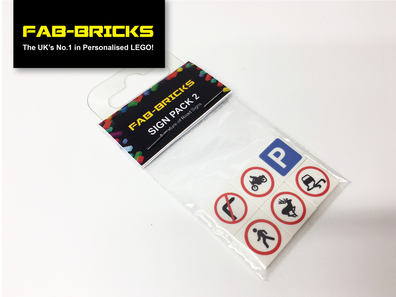 Custom Printed LEGO Road Sign Pack 2 - FabBricks