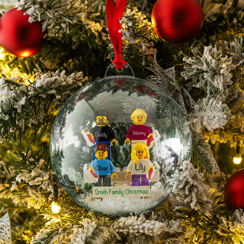 Personalised Lego Christmas Baubles