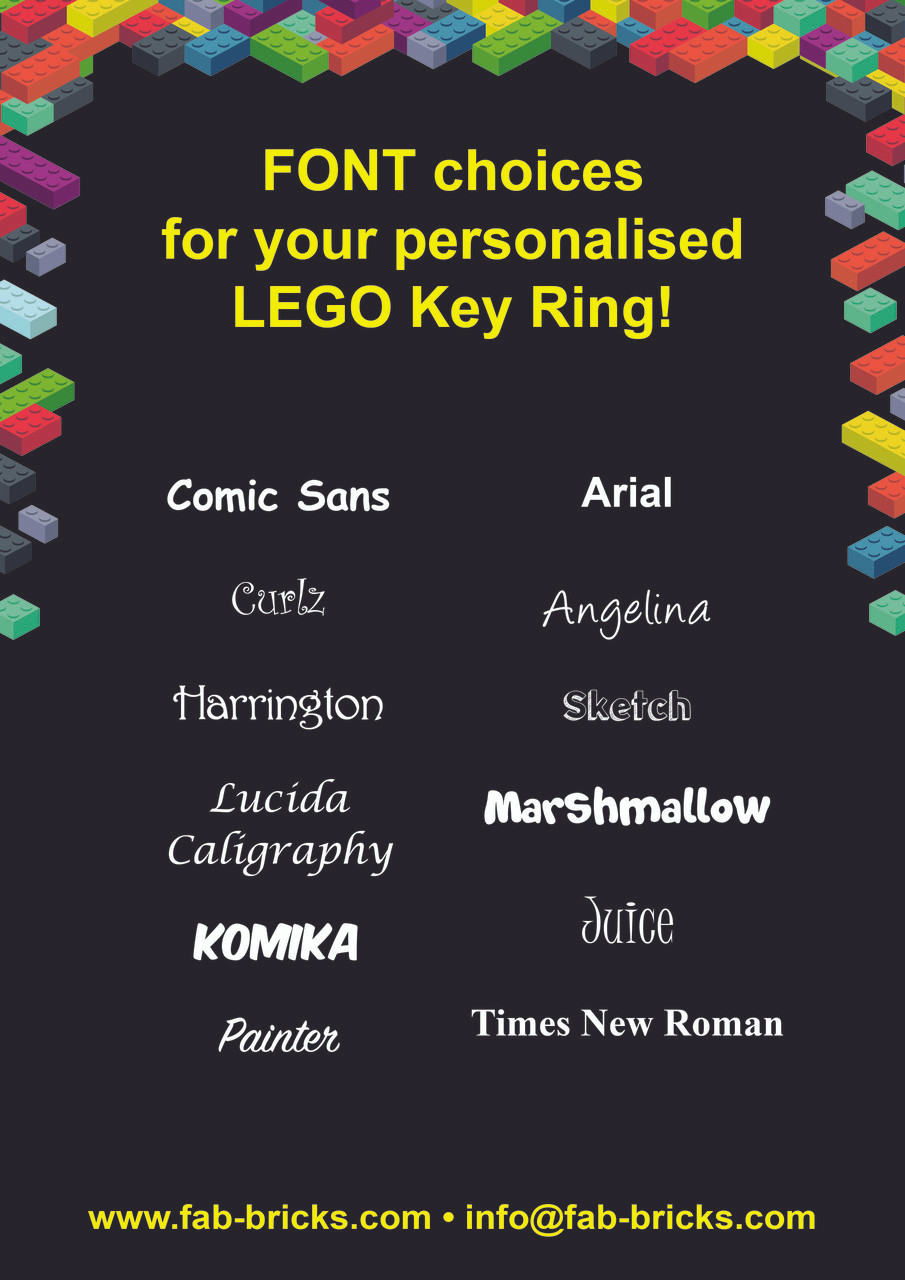 Personalised LEGO Bricks. Choose your size, from just £2.00! (V2 ...