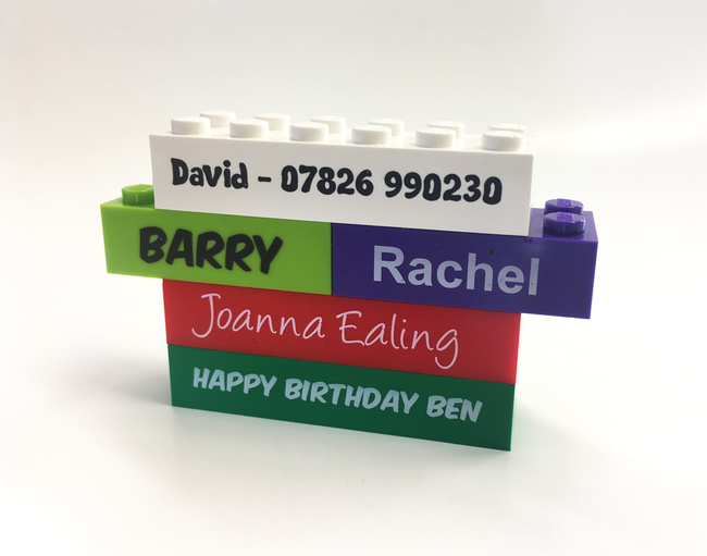 Engraved lego bricks - FabBricks