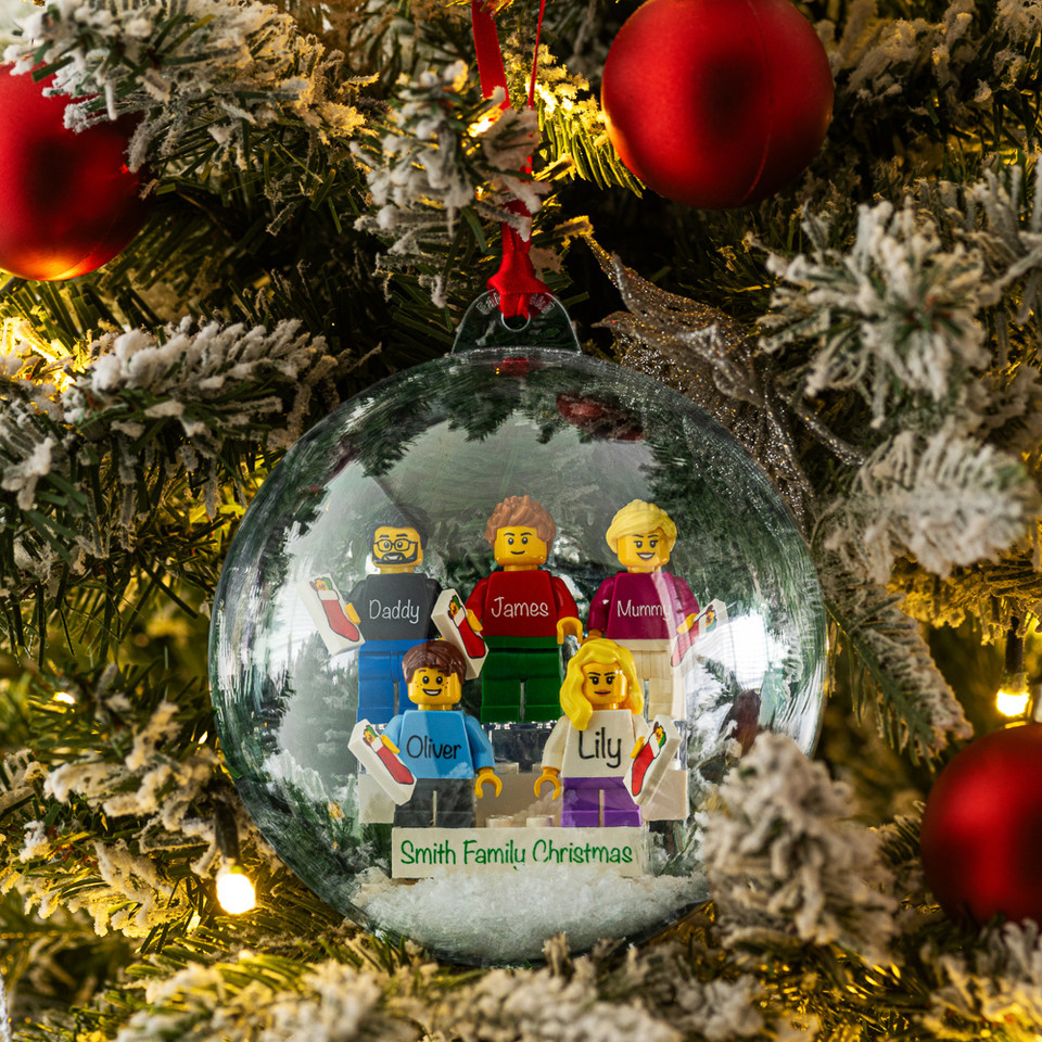 Personalised Lego Christmas Baubles
