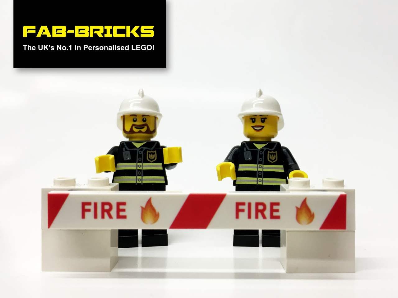 Custom Printed LEGO Fire Signs - FabBricks