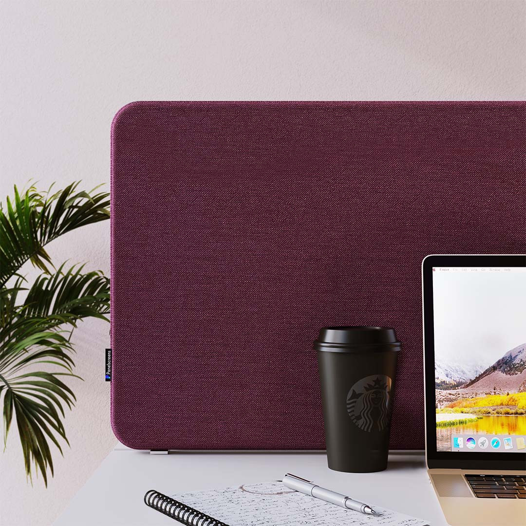 Edge Fabric 38 Acoustic Desk Screens - Rounded | Panelscreens