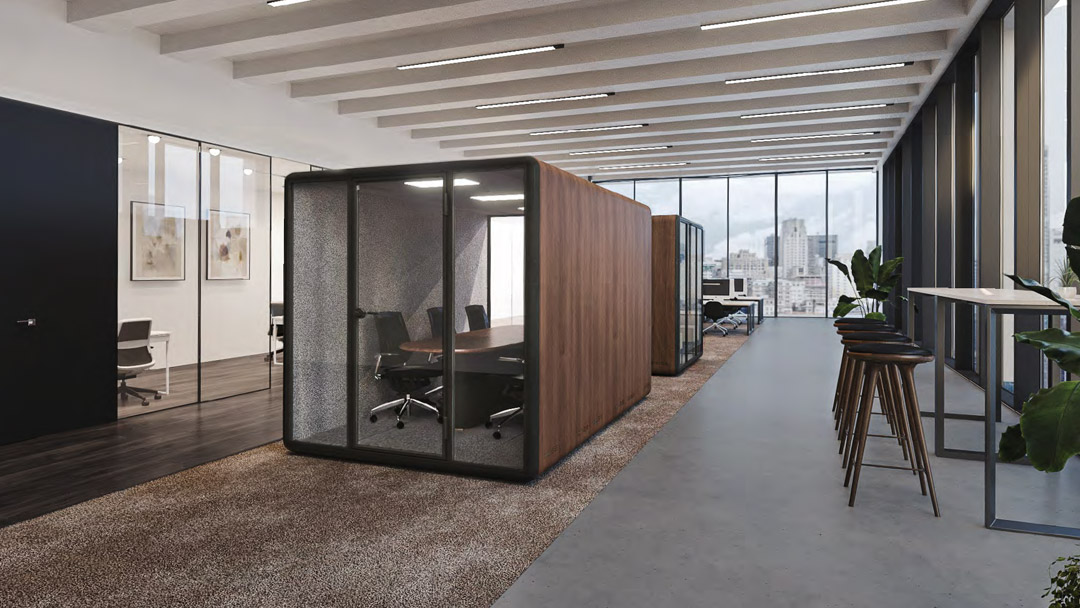 The soundproof conference room which can fit any open-plan office ...