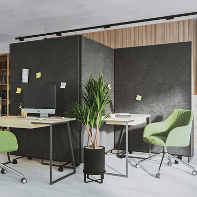 Mobile Office Screens Triple Panel with Castors |Panelscreens