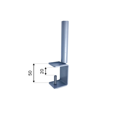 Muffle Acoustic Desk Screen C-Clamp Bracket – 50mm | Panelscreens