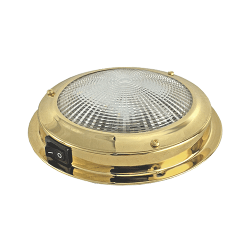 5.5" LED Cabin Dome Light - Stainless Steel or Titanium Brass Styling