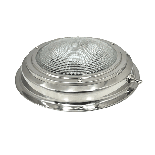 6.75" LED Cabin Light Dome Fixture - Stainless Steel
