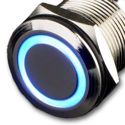 Illuminated On/Off Pushbutton Switch LED - 12V Latching