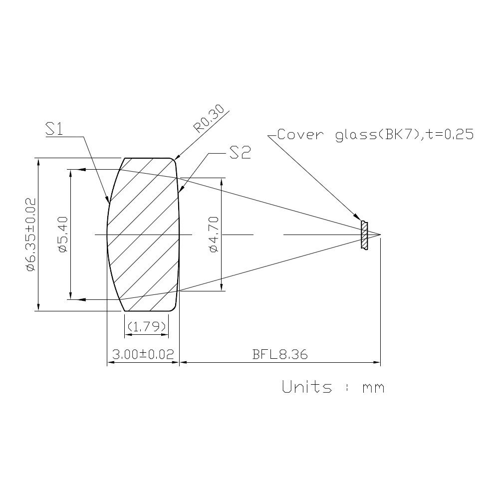 D6.35 Aspherical Molding Glass Lens, 10 pcs | Quarton - INFINITER.com