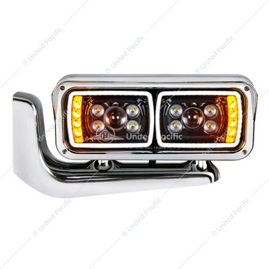 10 HIGH POWER LED "BLACKOUT" PROJECTION HEADLIGHT ASSEMBLY WITH ...