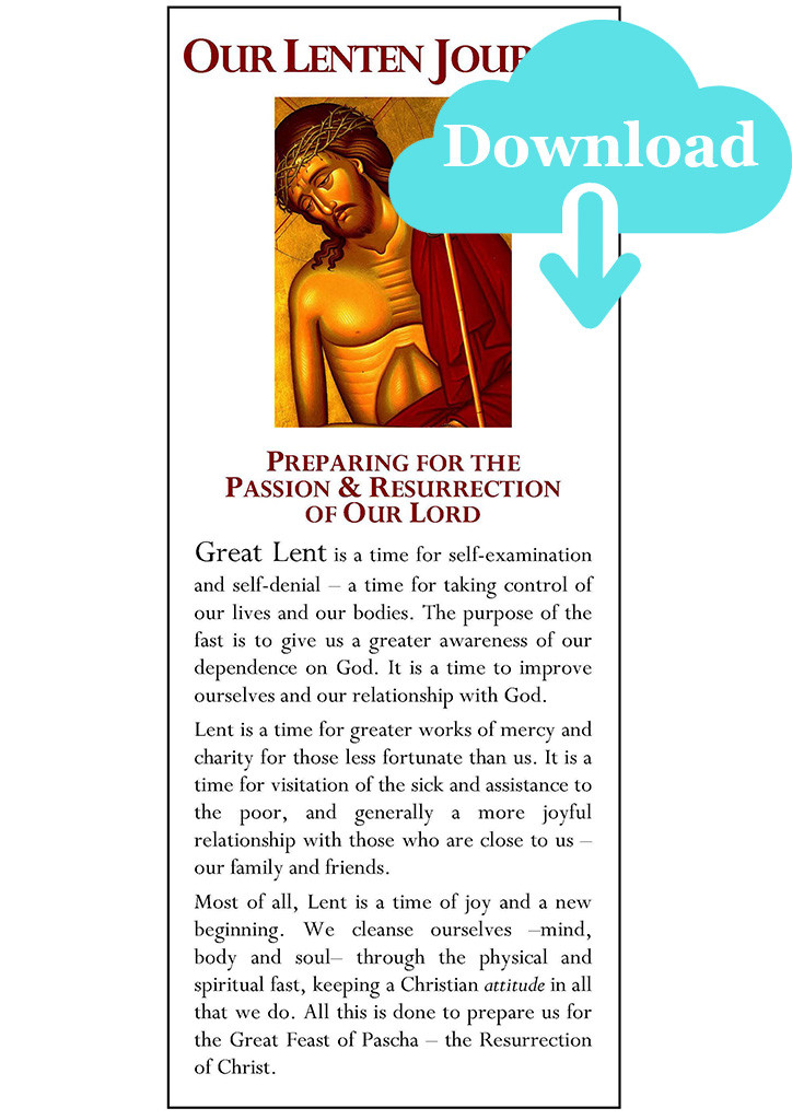 Our Lenten Journey - Digital Download - Orthodox Marketplace