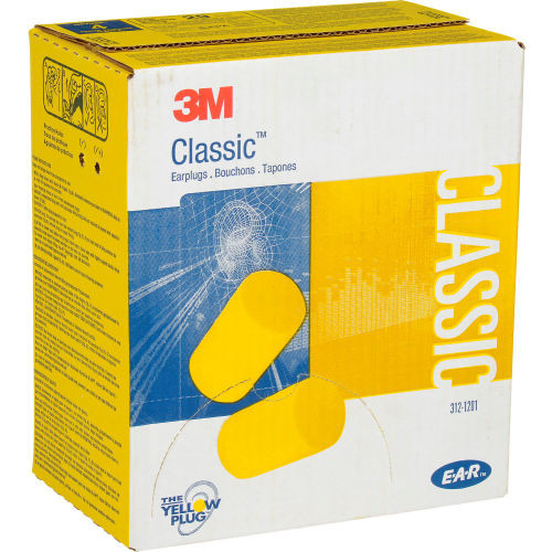 3M™ E-A-R™ Classic™ Earplugs 312-1201, Uncorded, Poly Bag