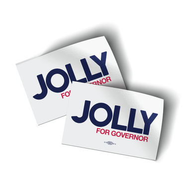 Jolly For Governor (6" x 4" Vinyl Sticker -- Pack of Two!) - David ...