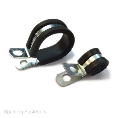 Metric Rubber Lined A2 Stainless Steel Cable P Clips 5mm to 50mm