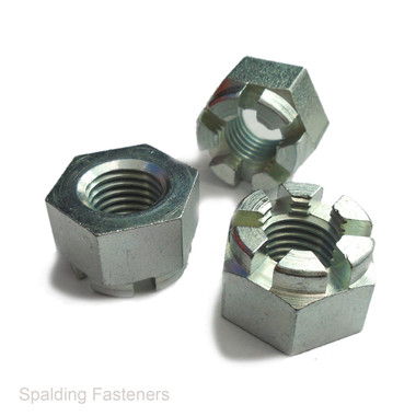 UNF Zinc Plated Steel Hexagon Castle Wall Nuts - Spalding Fasteners