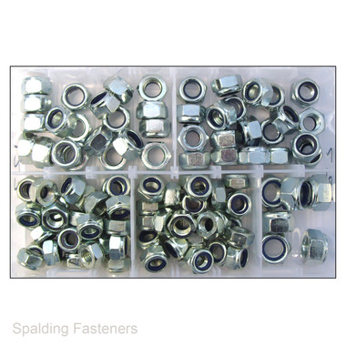 106 Assorted Metric Fine & Extra Fine Zinc Plated Nyloc Nuts - Spalding ...