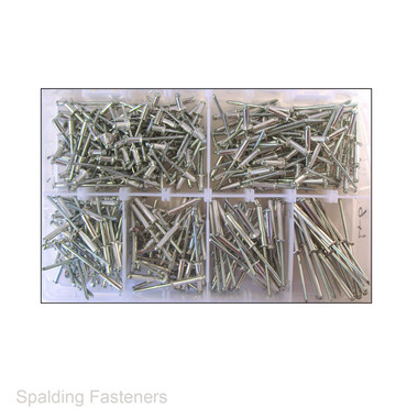 Assorted 4mm Aluminium / Steel Pop Rivets - Spalding Fasteners