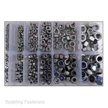 Assorted M3, M4, M5, M6 & M8 Metric A2 Stainless Steel Full Nuts ...