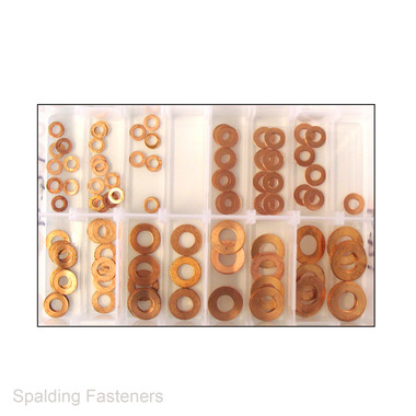 Assorted Imperial Copper Flat Washers - Spalding Fasteners
