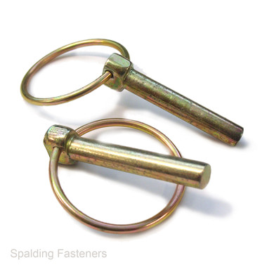 Metric Yellow Zinc Plated Steel Round Linch Pin Clips - Spalding Fasteners