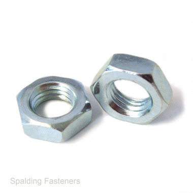 M7 X 0.75 Metric Fine Zinc Plated Half Lock Nuts - Brass or Steel ...