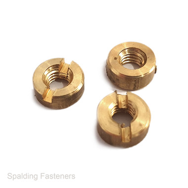 DIN546 METRIC BRASS ROUND SLOTTED NUTS M3 M4 M5 - Spalding Fasteners